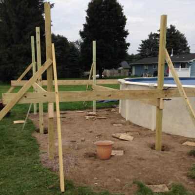 How to make a DIY Pool Deck - Tutorial by Handyman tips